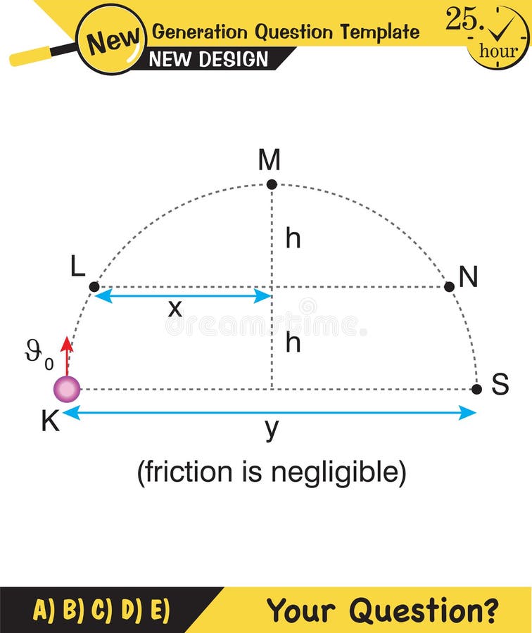 Physics, Vector Illustration of a Forces and Motion, Vectors, Shot ...