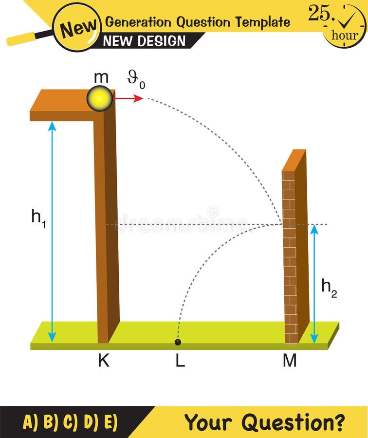 Physics, Vector Illustration of a Forces and Motion, Vectors, Shot ...