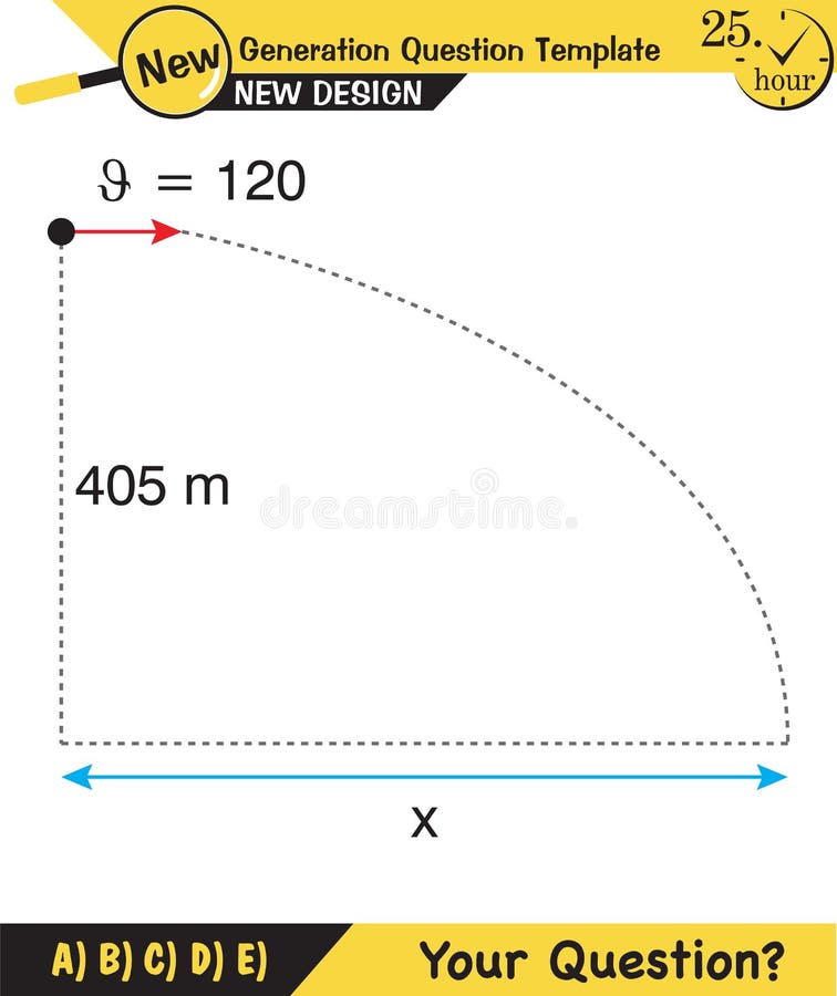 Physics, Vector Illustration of a Forces and Motion, Vectors, Shot ...