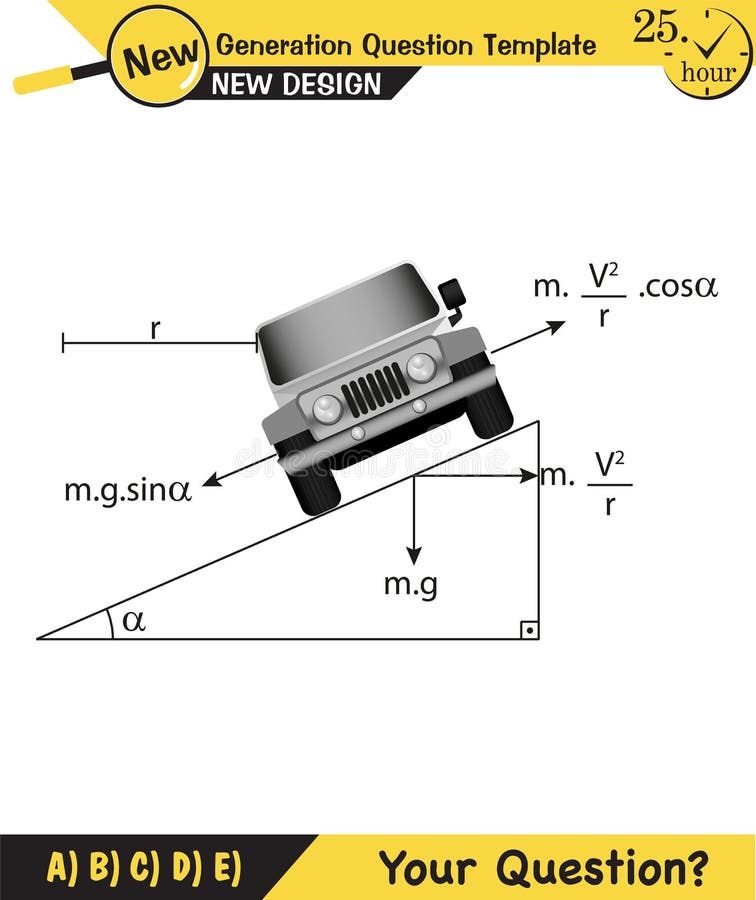Physics, Vector Illustration of a Forces and Motion, Vectors, Shot ...
