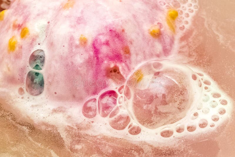 Fizzy bath bomb. stock photo. Image of artwork, delicious - 134198318