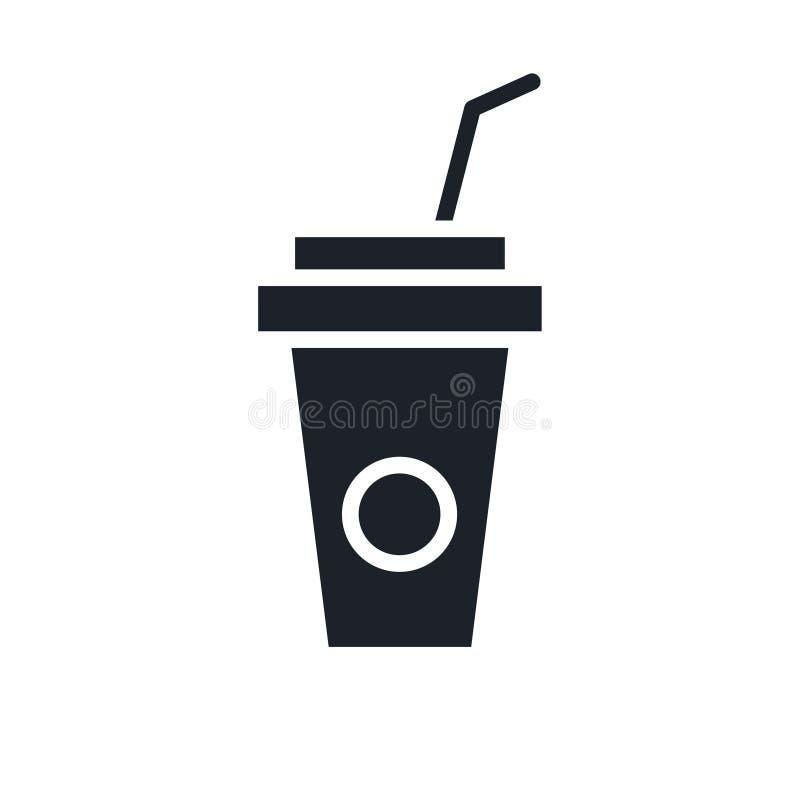 Fizzy Drink Icon. Fast Food Isolated Vector Silhouettes Stock Vector ...