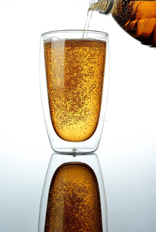 Fizzy Drink Poured into a Glass Stock Image - Image of droplet ...