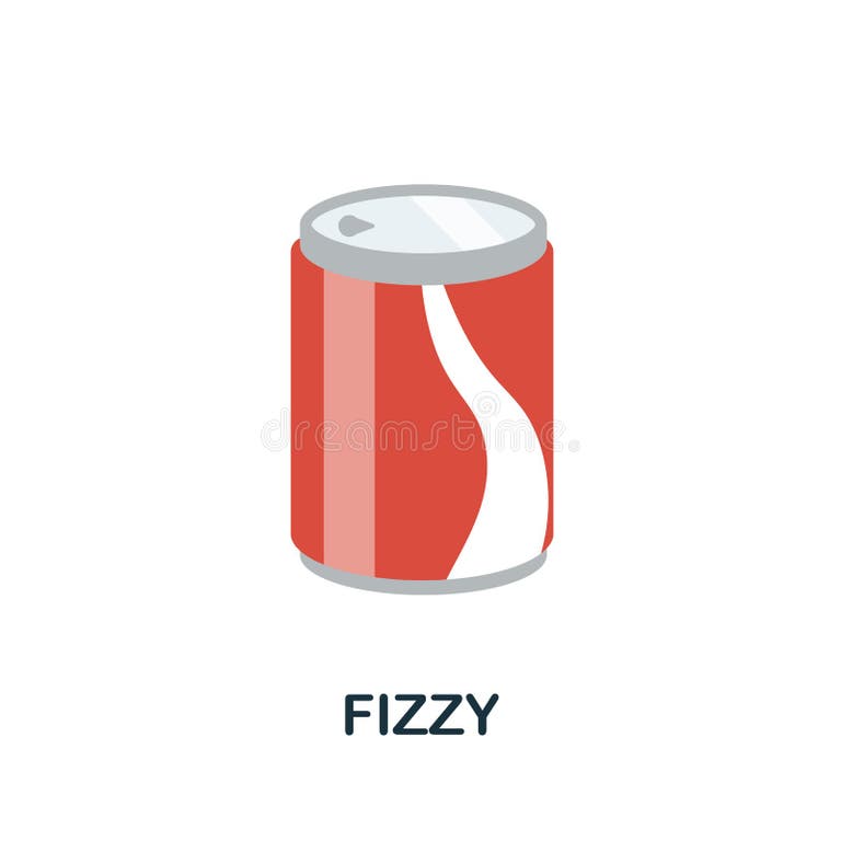 Fizzy Flat Icon. Colored Element Sign from Drinks Collection. Flat ...
