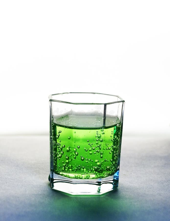 Fizzy green drink stock photo. Image of glassware, closeup - 10834052