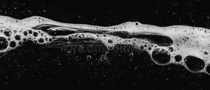 Fizzy Water Bubbles Creating an Effervescent Texture Against a Dark ...