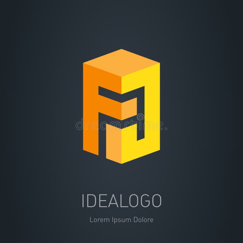 FJ Initial Logo. F and J Initial Monogram Logotype Stock Vector ...
