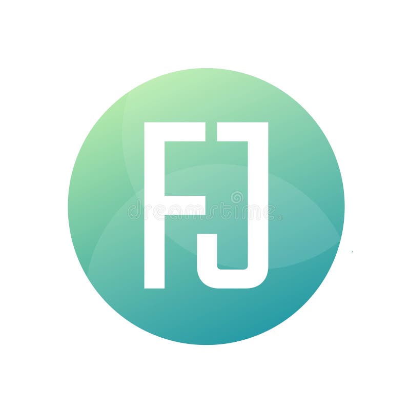 FJ Letter Logo Design with Simple Style Stock Illustration ...