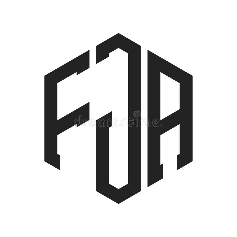 FJA Logo Design. Initial Letter FJA Monogram Logo Using Hexagon Shape ...