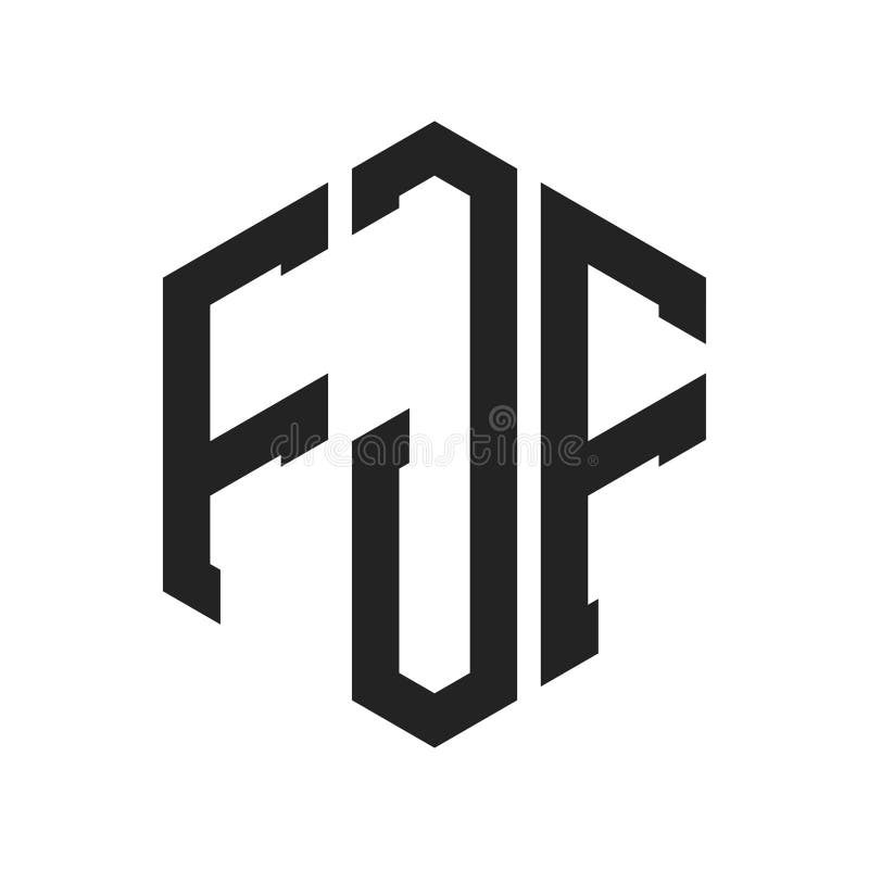 FJF Logo Design. Initial Letter FJF Monogram Logo Using Hexagon Shape ...