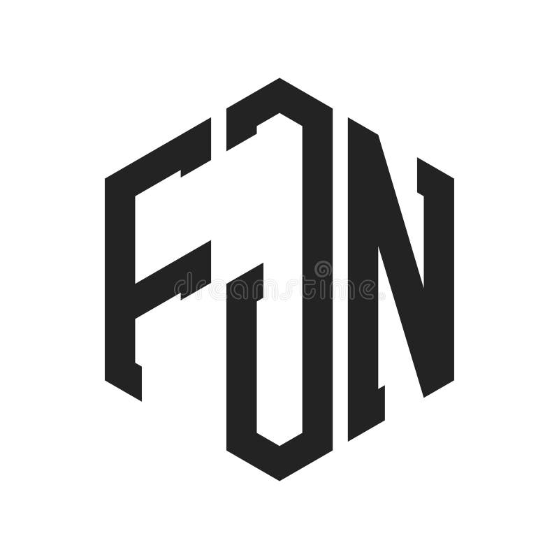 FJN Logo Design. Initial Letter FJN Monogram Logo Using Hexagon Shape ...