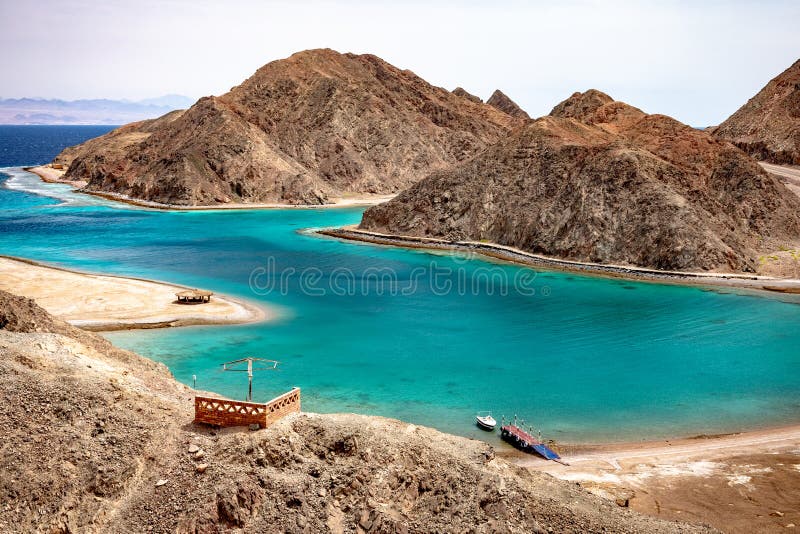 Turquoise Water of Red Sea in Fjord Bay in Taba, South Sinai, Egypt ...