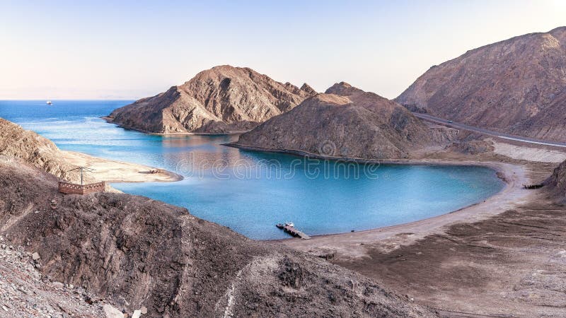 Fjord Bay in Taba, South Sinai, Egypt Stock Image - Image of hills ...