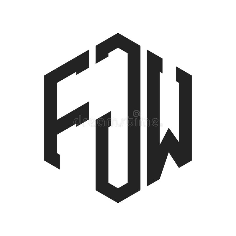 FJW Logo Design. Initial Letter FJW Monogram Logo Using Hexagon Shape ...