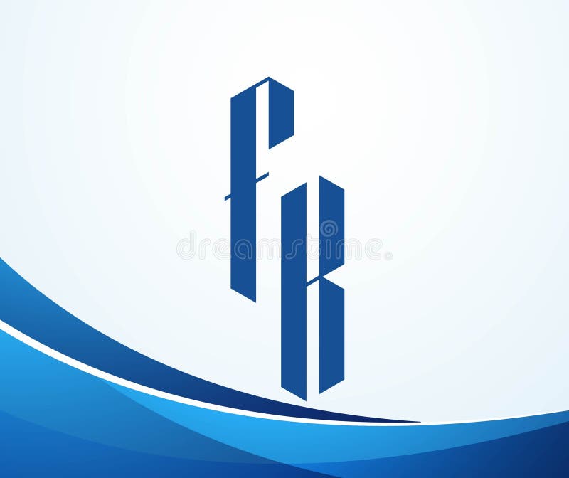 FK Alphabet Letter Logo Design Template Elements Stock Vector ...