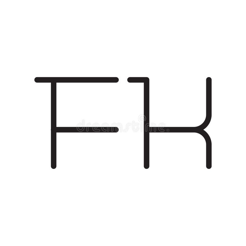 Fk Initial Letter Vector Logo Icon Stock Vector - Illustration of sign ...
