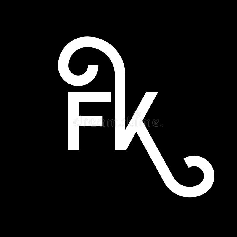 FK Letter Logo Design on Black Background. FK Creative Initials Letter ...