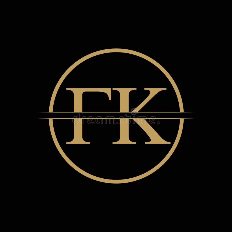 FK Letter Type Logo Design Vector Template. Abstract Letter FK Logo ...