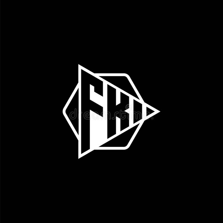 FK Logo Monogram Triangle Play Button Stock Vector - Illustration of ...