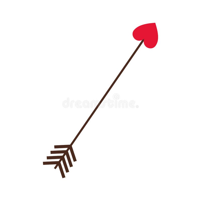 Coeur avec la flèche illustration de vecteur. Illustration du roman ...