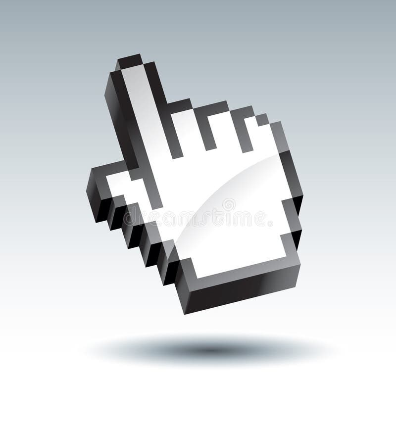 Flèche de main de vecteur illustration de vecteur. Illustration du ...