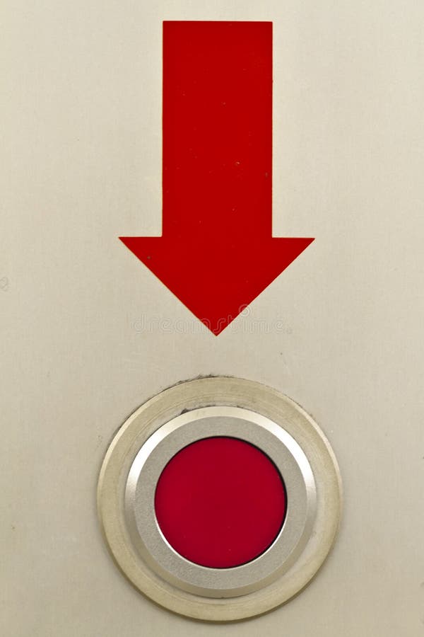 Flèche et bouton rouge image stock. Image du pointage - 19317347