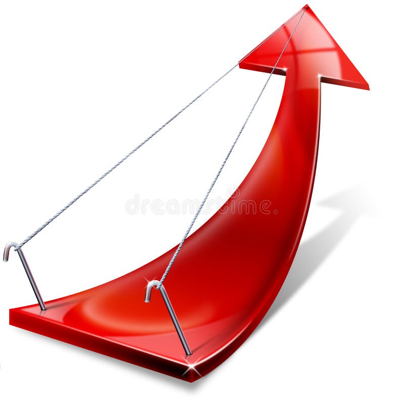 Flèche positive rouge illustration stock. Illustration du affaires ...