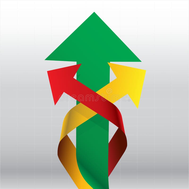 Flèches Multiples Dans Le Graphique Illustration de Vecteur ...