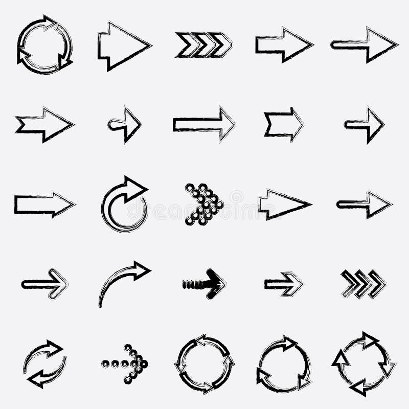 Flèches de dessin illustration de vecteur. Illustration du sens - 33365862