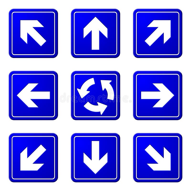 Flèches directionnelles illustration de vecteur. Illustration du gens ...