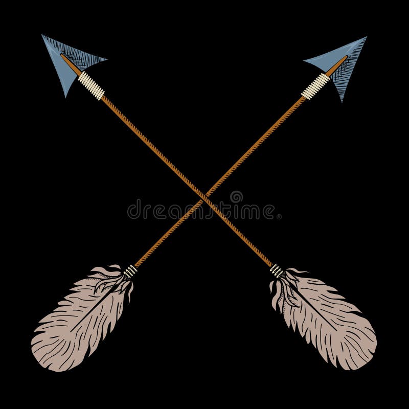Ensemble Indien Tribal De Flèche Illustration de Vecteur - Illustration ...