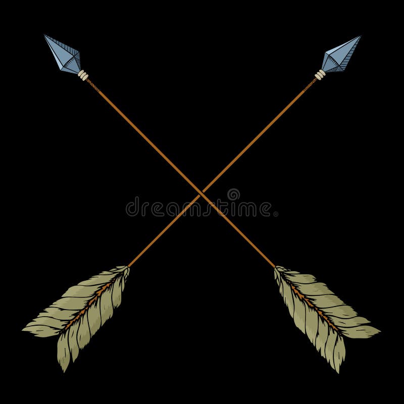 Ensemble Indien Tribal De Flèche Illustration de Vecteur - Illustration ...