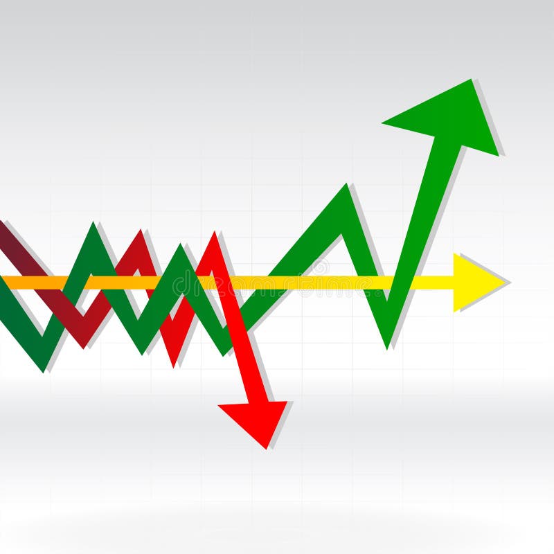 Flèches Multiples Dans Le Graphique Illustration de Vecteur ...