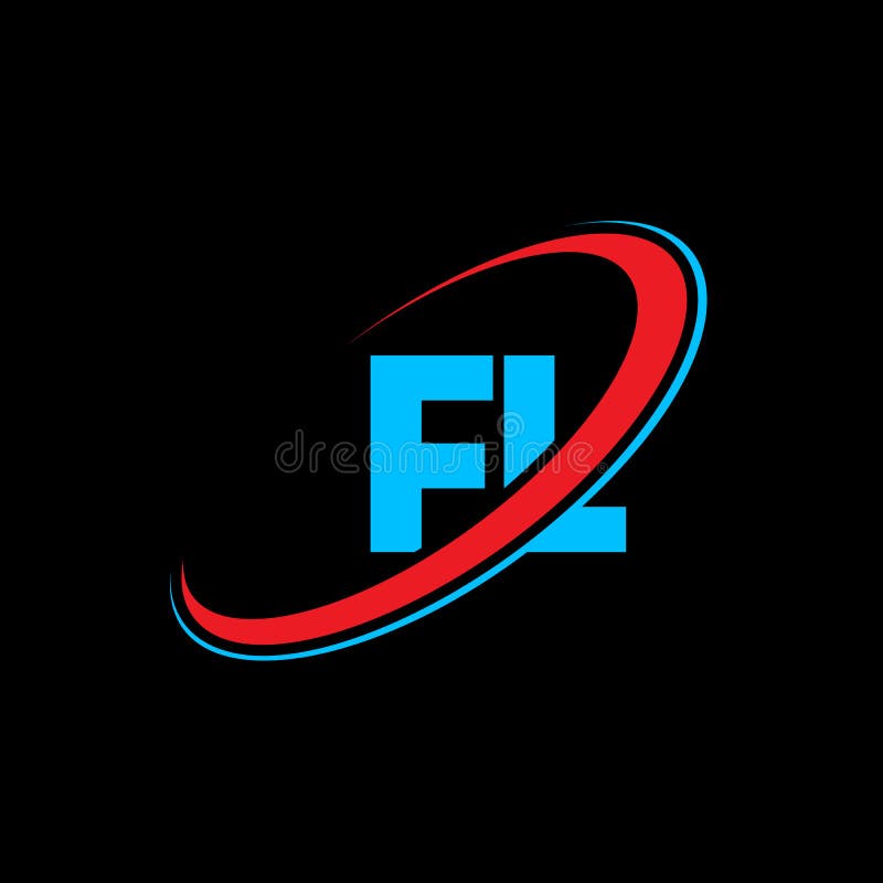 FL F L Letter Logo Design. Initial Letter FL Linked Circle Uppercase ...