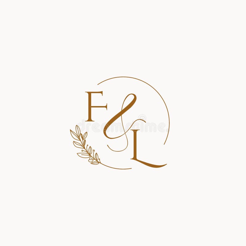FL Initial Wedding Monogram Logo Stock Illustration - Illustration of ...