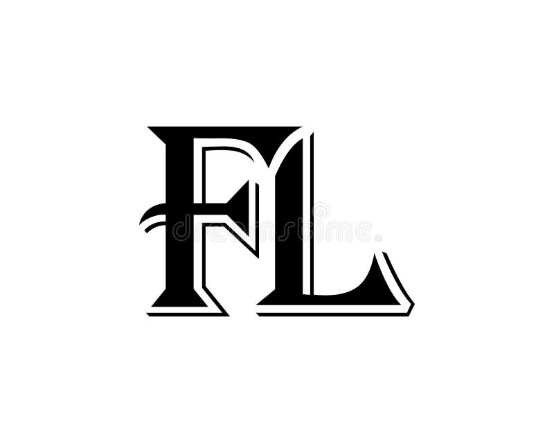 FL Letters Logo Initials Monogram Design Concept Stock Vector ...