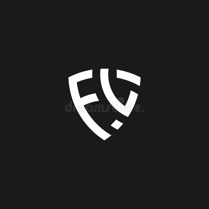 FL Monogram Logo with Shield Shape Stock Vector - Illustration of ...