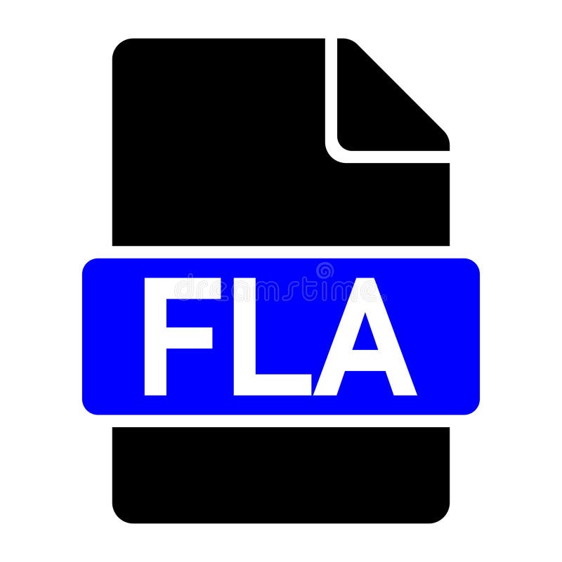 FLA File Format Icon stock vector. Illustration of format - 274593409