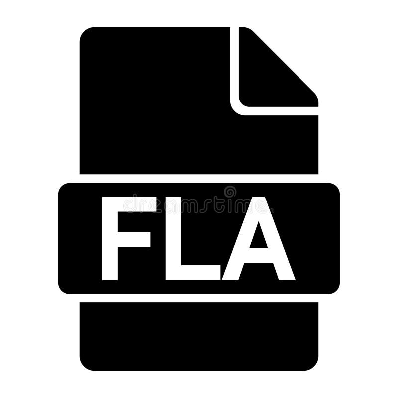 FLA File Format Icon stock vector. Illustration of vector - 274593786