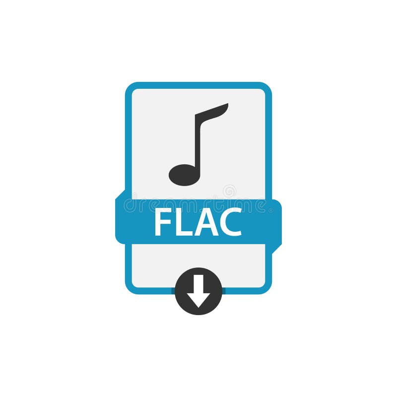 Flac Download Audio File Format Vector Stock Vector - Illustration of ...