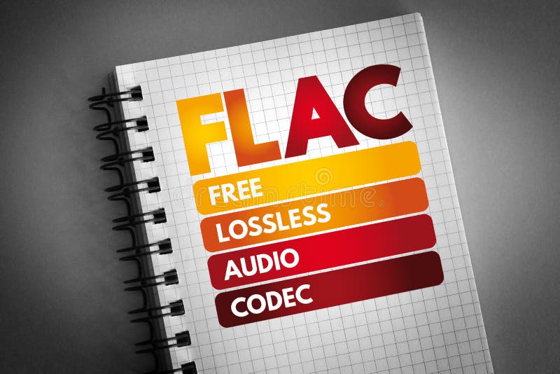 FLAC - Free Lossless Audio Codec Acronym, Technology Concept Background ...