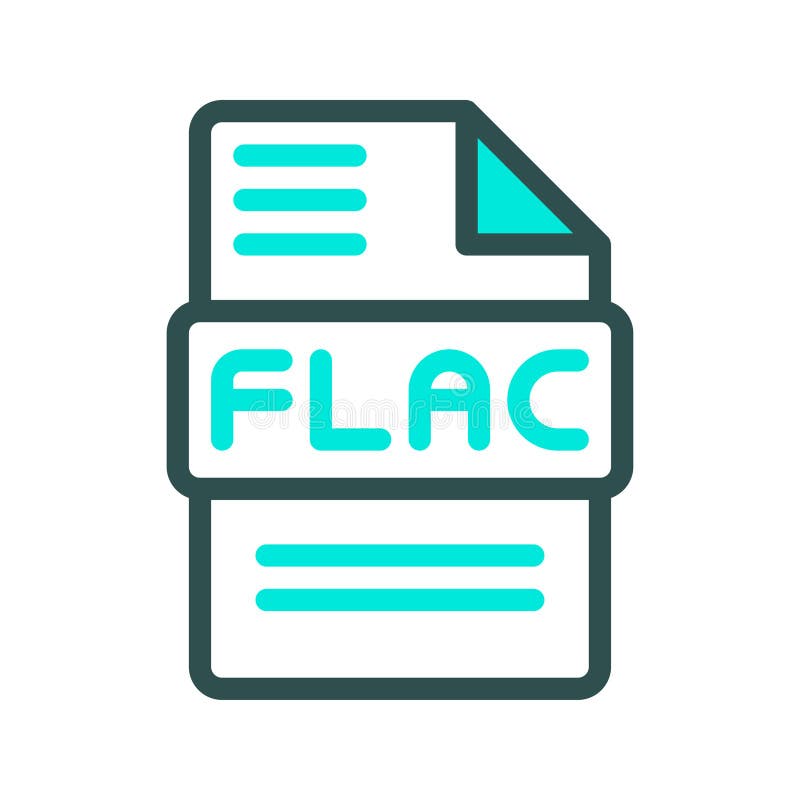 Flac Modern Outline Design for Audio File Format with Striking Colors ...