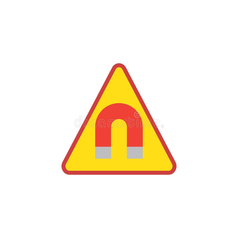 Warnzeichen Des Starken Magnetfeldvektors Vektor Abbildung ...