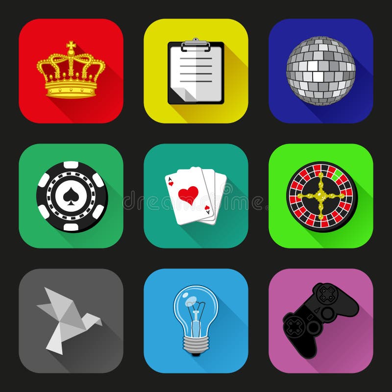 Set Von Icons Und Piktogrammen Vektor Abbildung - Illustration von ...