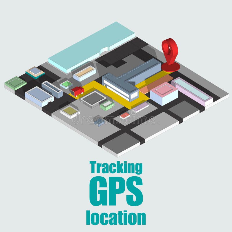 Flaches Design Gps-Standorte Stock Abbildung - Illustration von ...