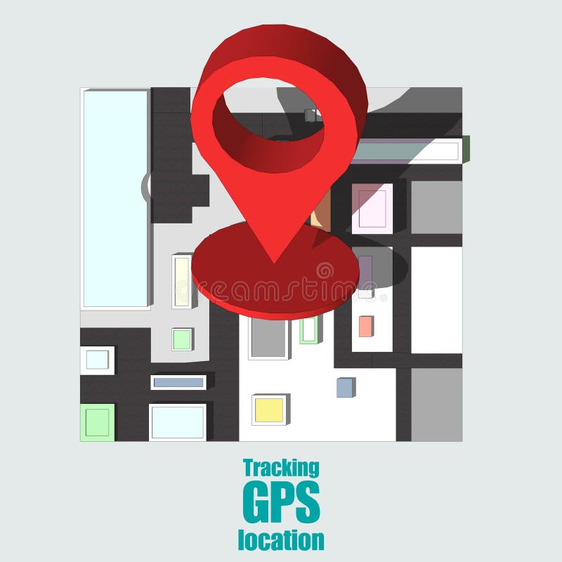 Isomatric Design Gps-Standorte Stock Abbildung - Illustration von ...
