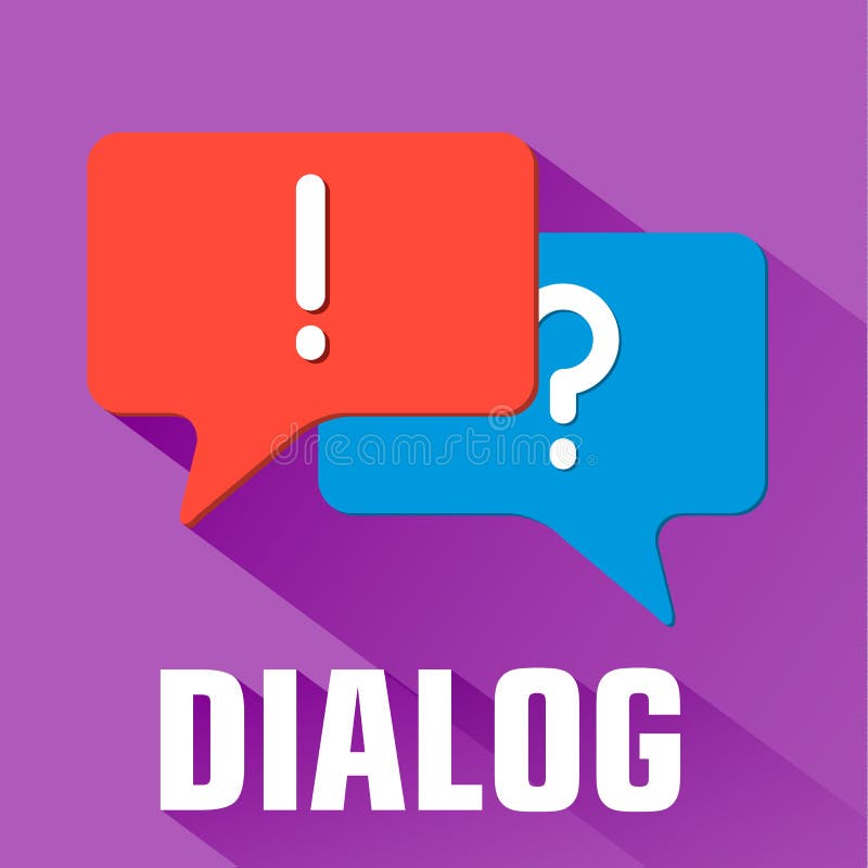 Flaches Dialoghintergrundkonzept Vektor Vektor Abbildung - Illustration ...