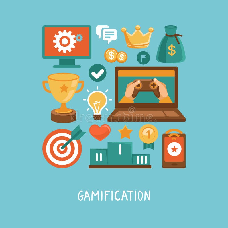 Flaches Konzept Des Vektors - Gamification Vektor Abbildung ...