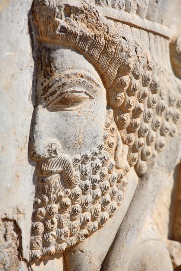 Flachrelief Des Persischen Soldaten Von Persepolis, IRA Stockbild ...