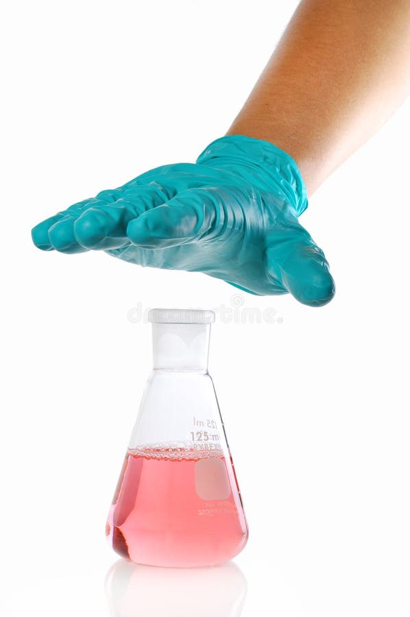 Flacon Erlenmeyer Et Entonnoir En Verre Image stock - Image du bleu ...